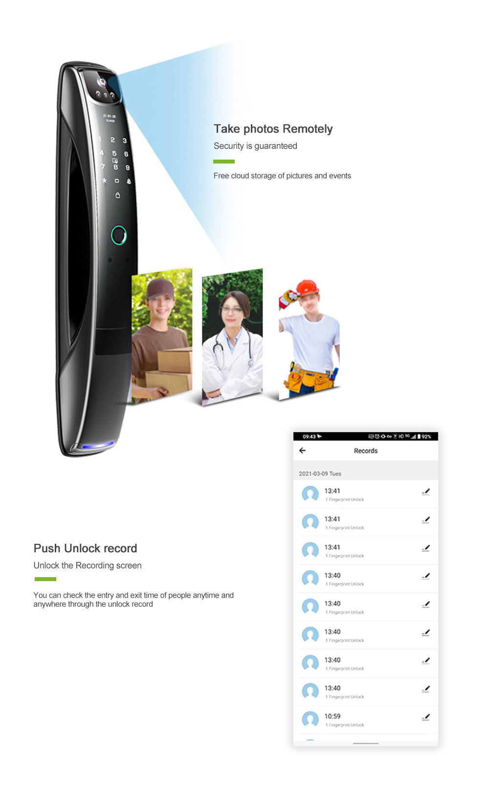 Buy Wholesale China 3d Face Recognition Fingerprint Door Lock Smart ...