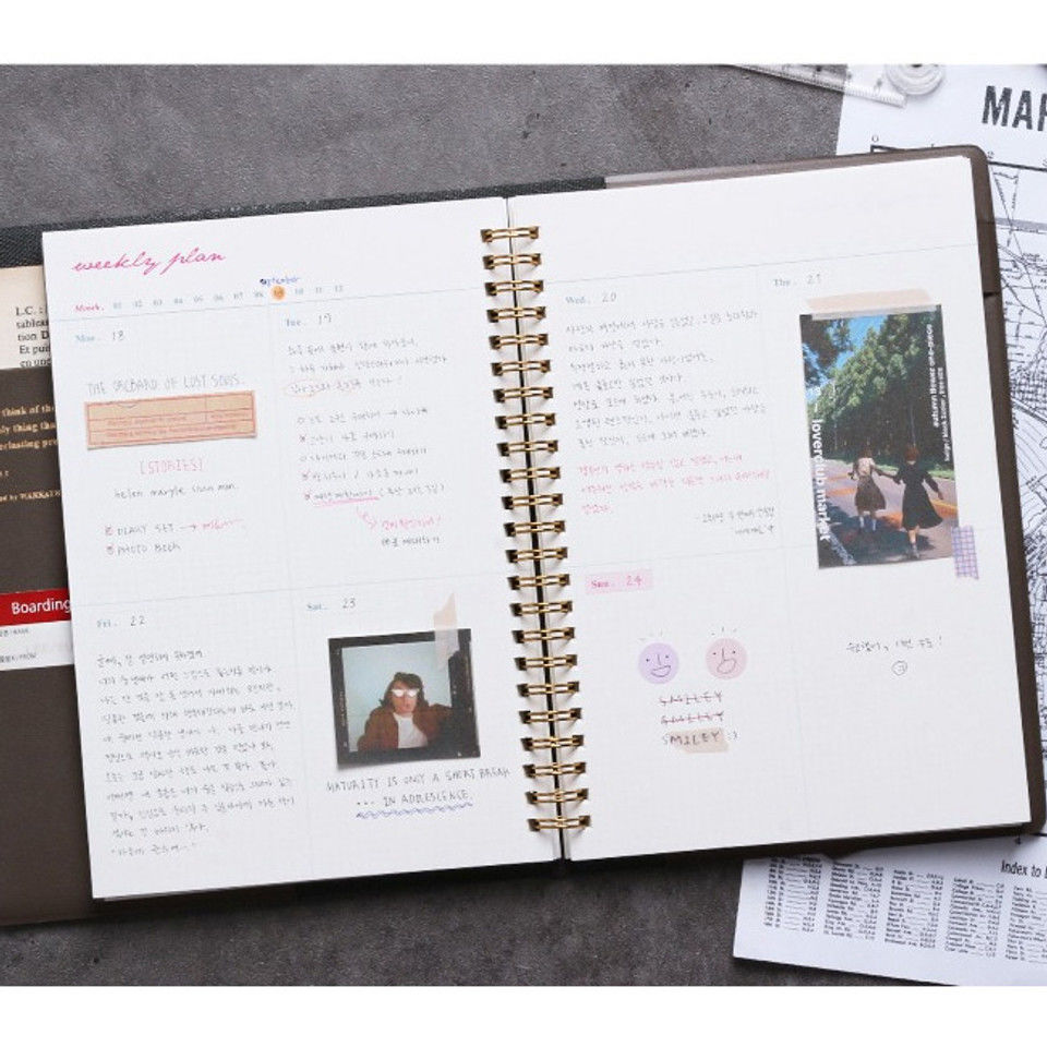 Buy Wholesale China Labon Leather Cover Time Undated Weekly Diary ...