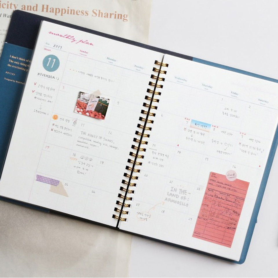 Buy Wholesale China Labon Leather Cover Time Undated Weekly Diary ...