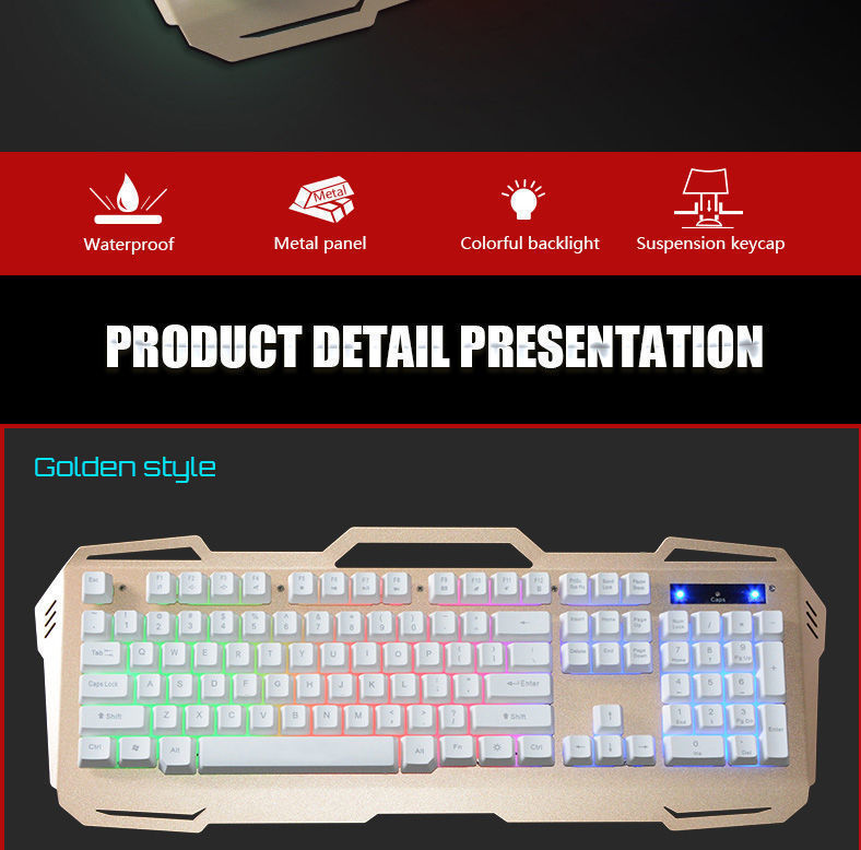 Buy Wholesale China Factory K-600 Classic Computer Gaming Keyboard With ...