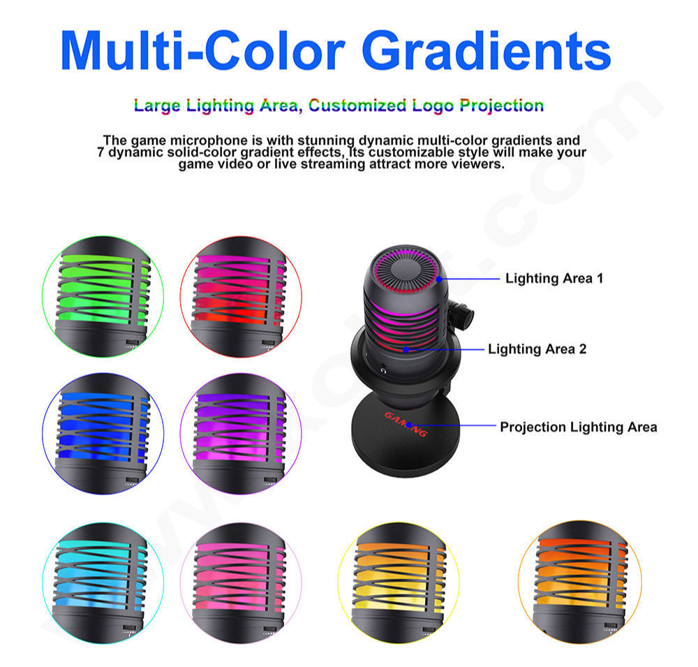 Buy China Wholesale Hot Seller Usb Desktop Microphone Odm/oem Rgb Light ...