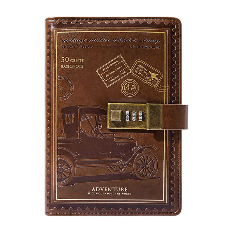 Password Book Pu Notebook With Lock Student Diary Notebook Gift Box ...