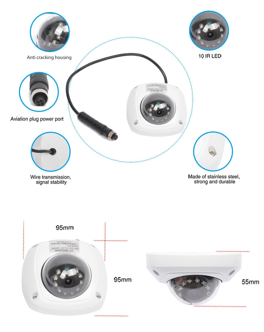 Ahd Car Side View Front Reverse Backup Camera Ip69k Waterproof Car ...