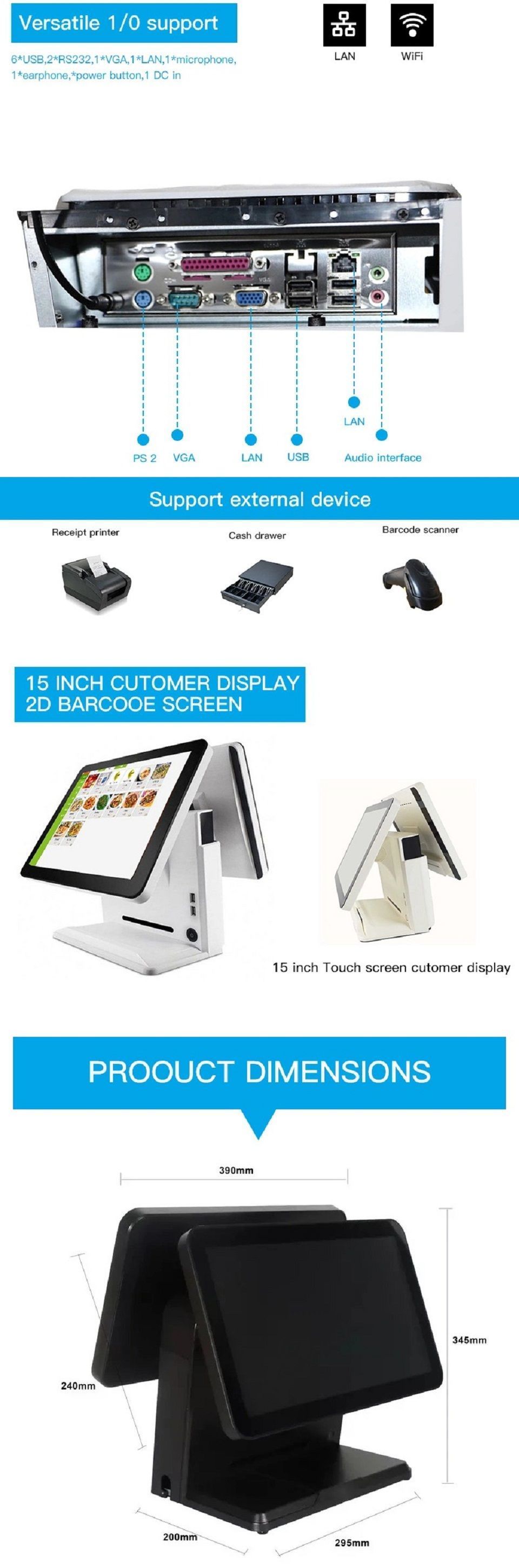Buy Wholesale China H2156a Pos System Machines Tablet Pos Terminal Pos ...