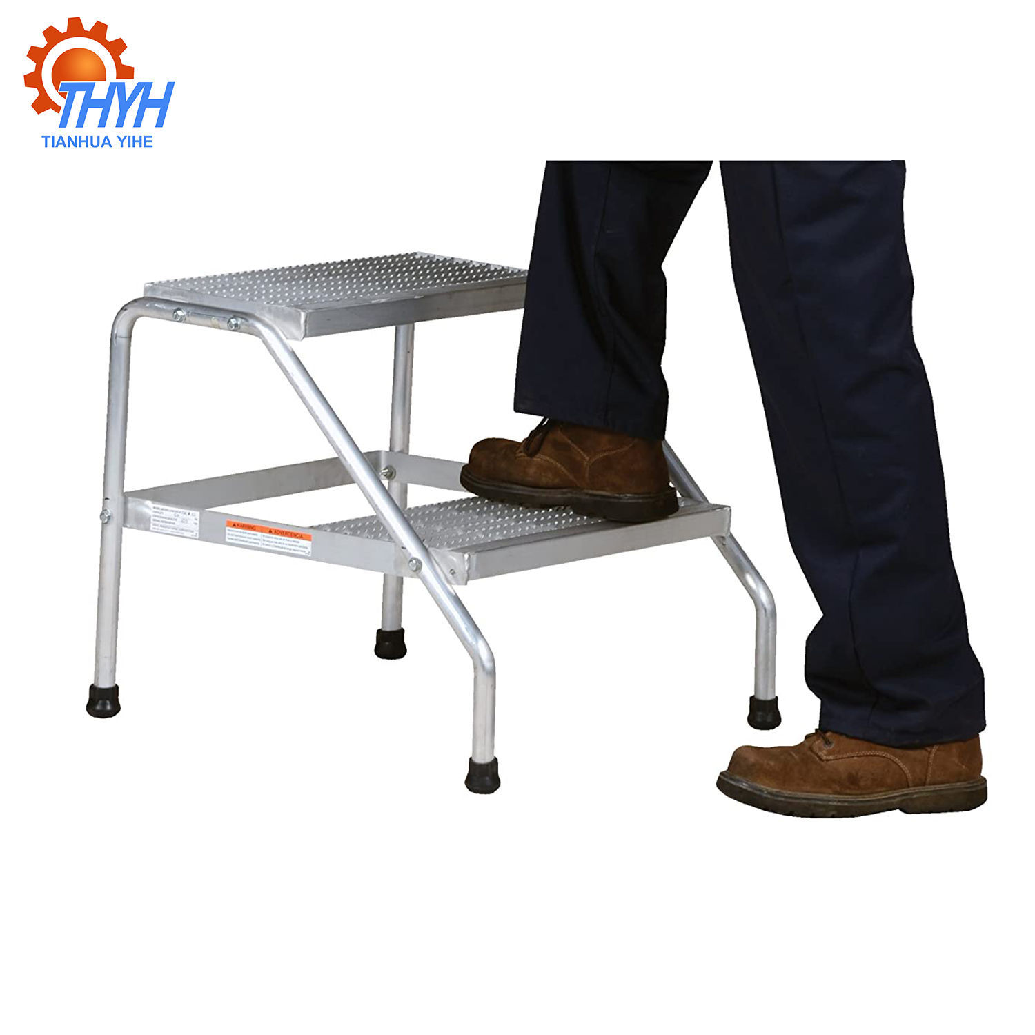 2, 3 Or 4-steps Industrial Step Ladder Platform Position Movable ...