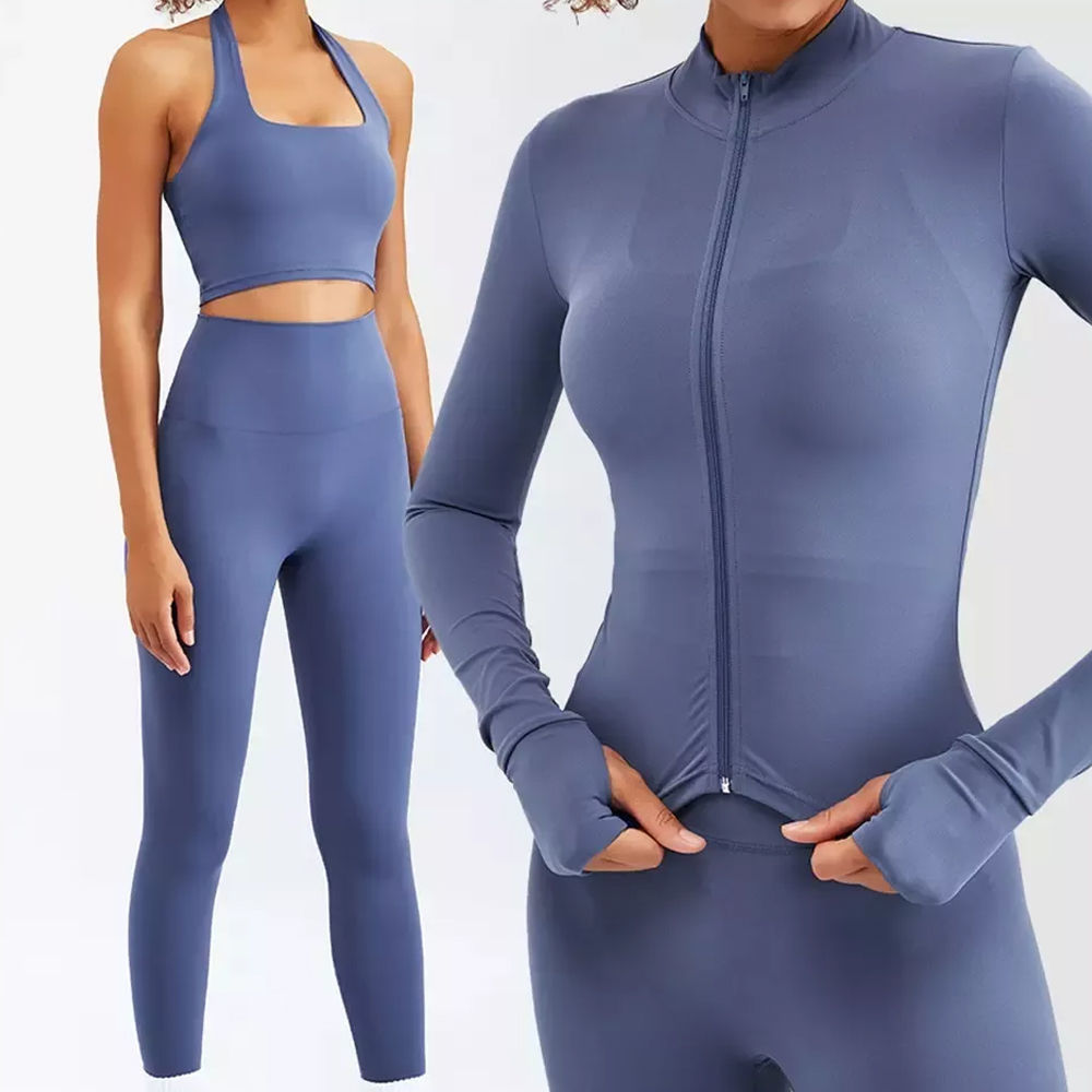 2023 New Arrival Custom Gym Clothing Sportswear Fitness High Waisted Workout Leggings Yoga Set ...