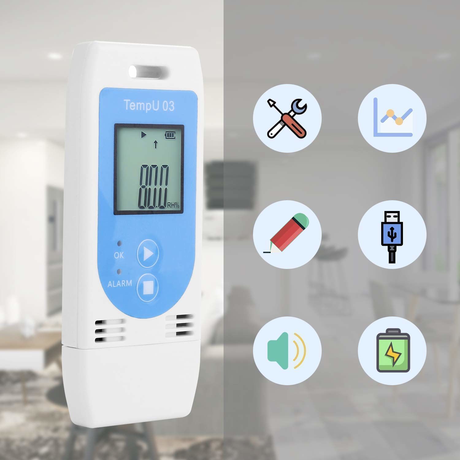 Bulk Buy China Wholesale Tzone Tempu 03 Multi Use Cold Chain Humidity Temperature Recording Data ...