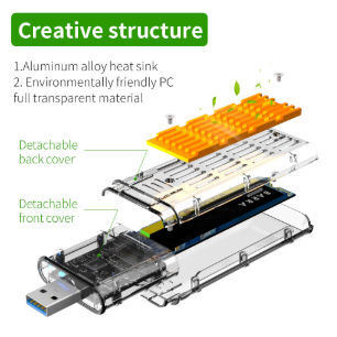 M.2 Ssd Case M2 Sata Ngff To Type C Adapter Aluminum B-key Hard Drive ...