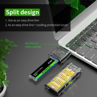 M.2 Ssd Case M2 Sata Ngff To Type C Adapter Aluminum B-key Hard Drive ...