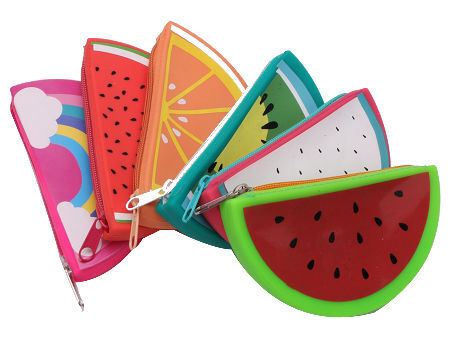 Buy Wholesale China Watermelon Fruit Shape Silicone Coin Purses Folding ...