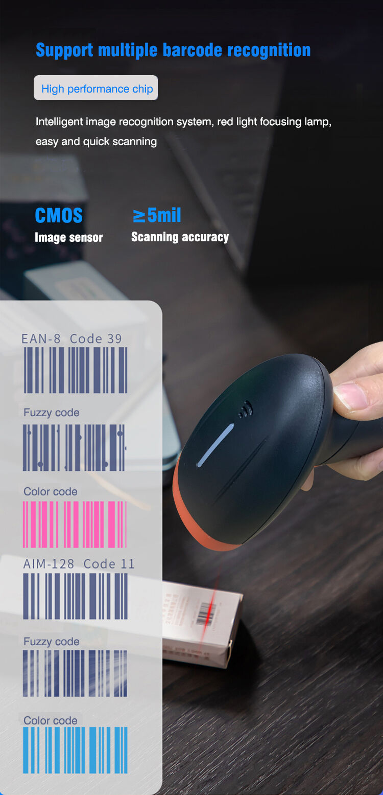 Buy Wholesale China New Cost-effective Usb/rs232 2d Barcode Scanner Cmos Sensor Barcode Gun Hs ...