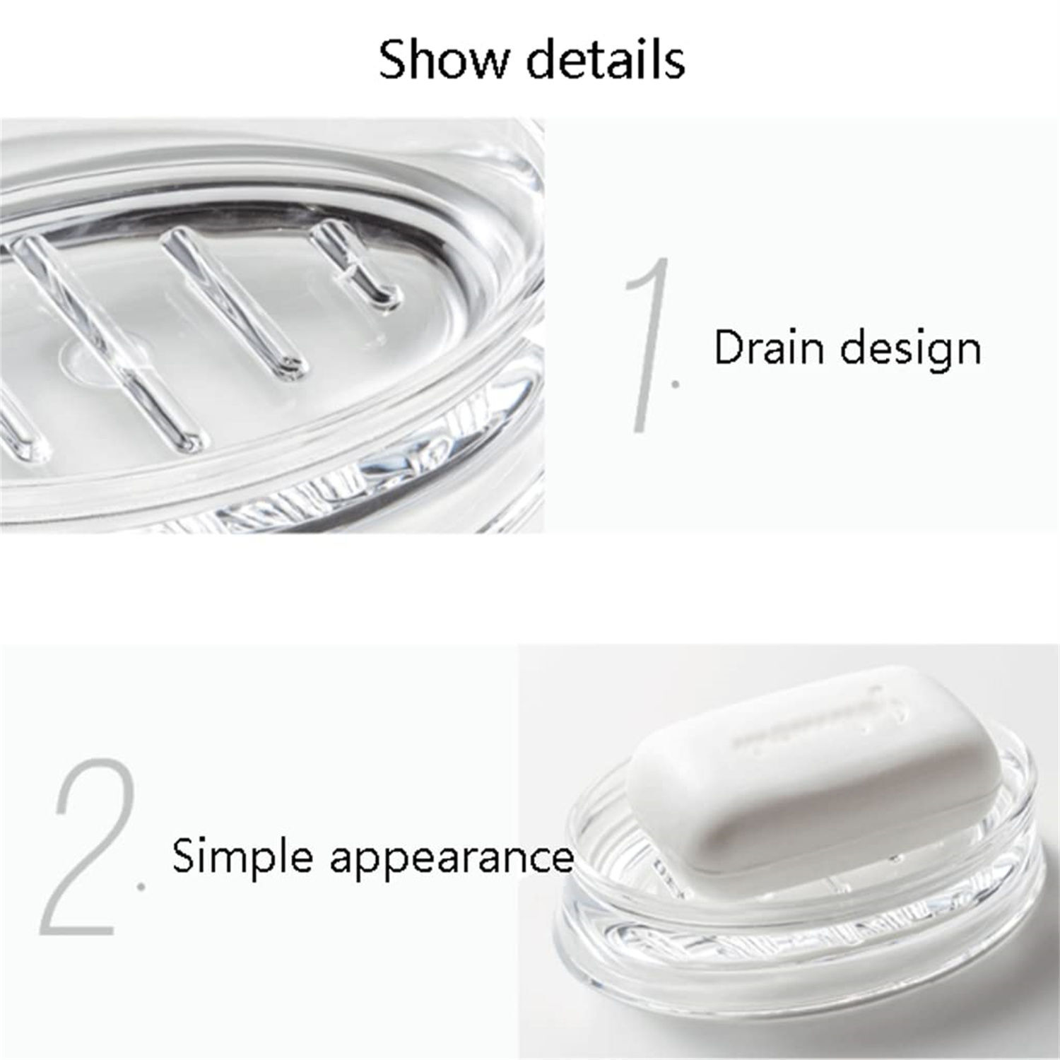 Buy Wholesale China Transparent Soap Dish Acrylic Drain Soap Holder ...