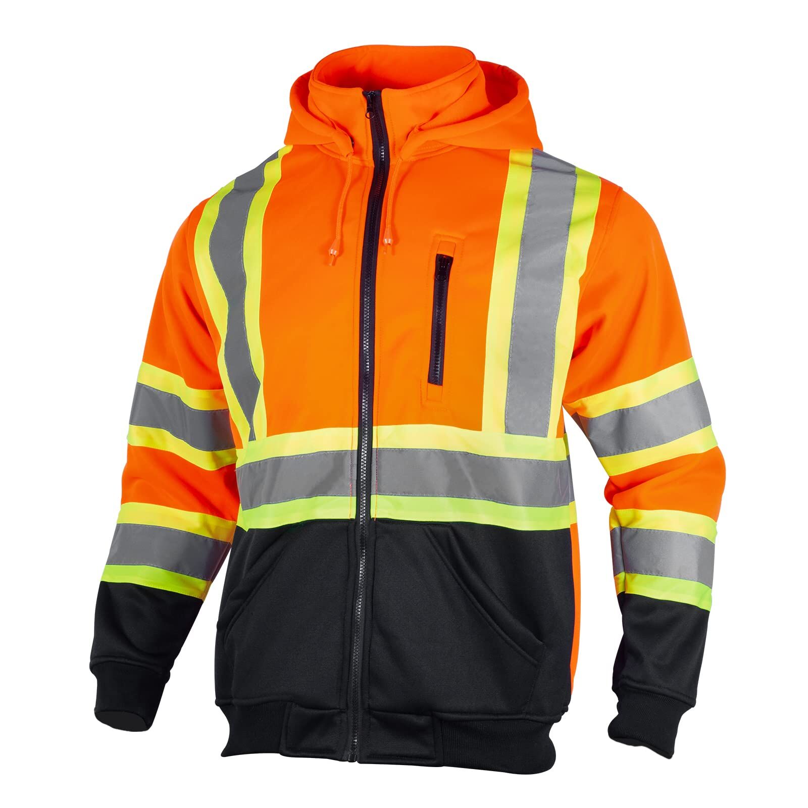High Visibility Ansi Class 3 Reflective Safety Fleece Sweatshirt Hoodie ...