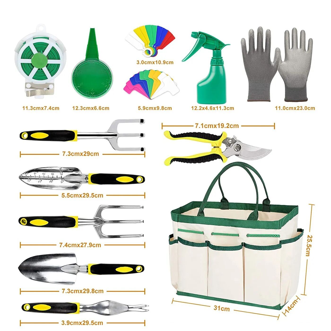 Gardening Tools Bag For Women Garden Hand Tools Set Kit With Weeder ...