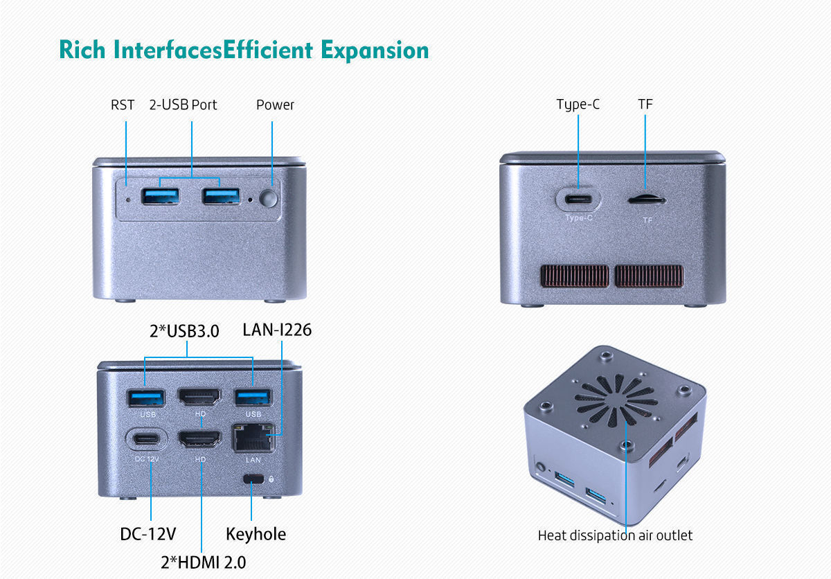 Factory Price Pocket Pc N5105/n6005 Mini Pc Dual Hdmi Display Computer ...