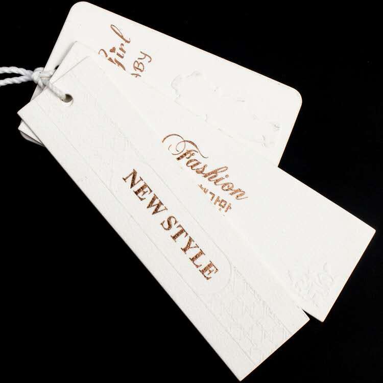 Buy China Wholesale Wholesale Elegant White Emboss Hang Tag, Gold Foil ...