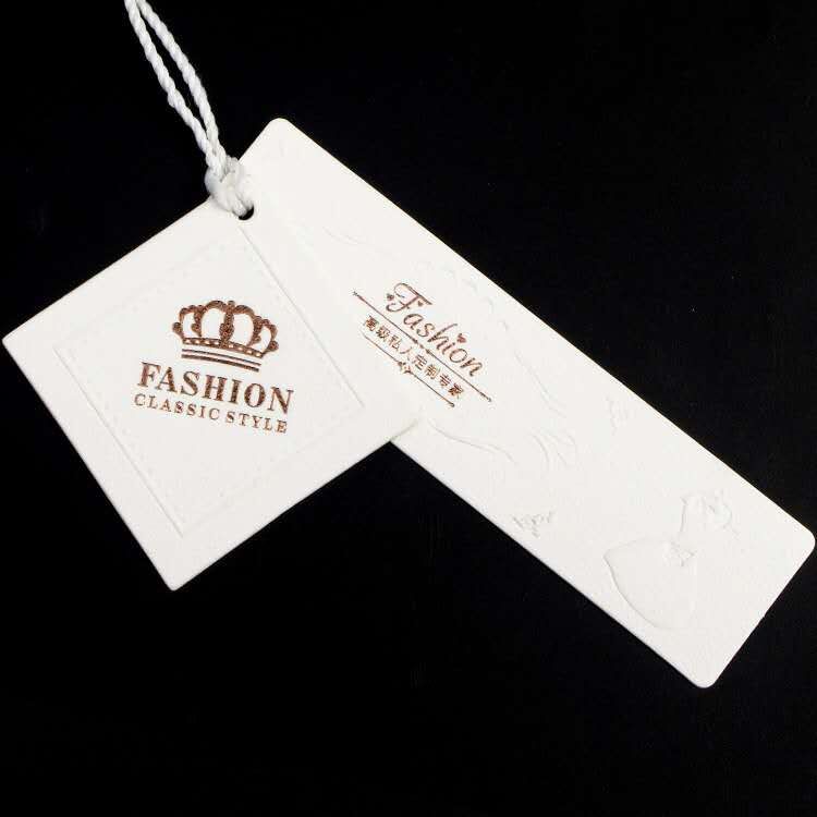 Buy China Wholesale Wholesale Elegant White Emboss Hang Tag, Gold Foil ...