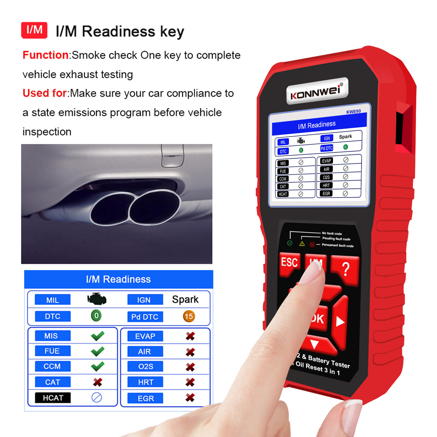 Konnwei Kw890 Oil Reset Tool With Cheap Oem Fee, Oil Reset Tool, Car ...