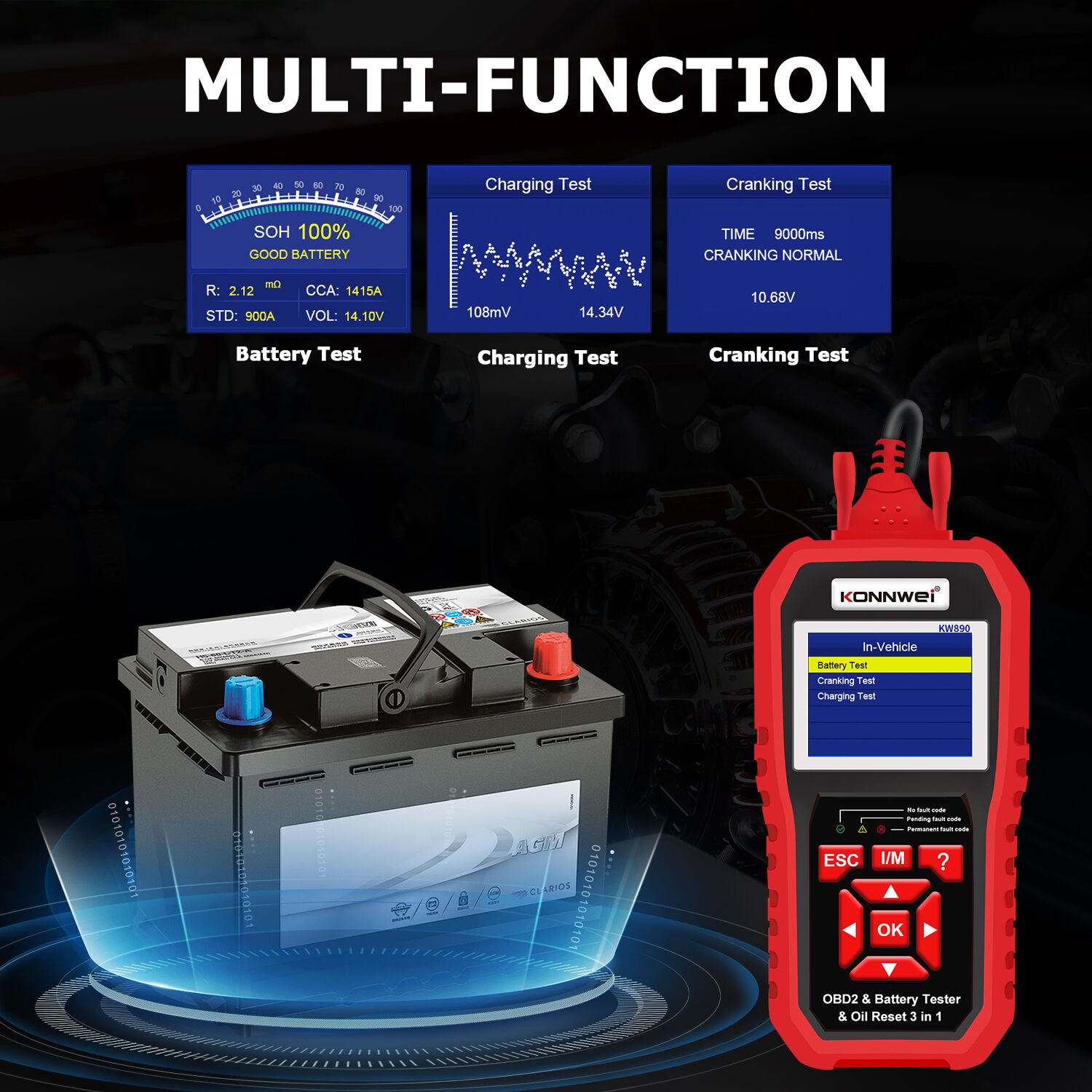 Konnwei Kw890 Oil Reset Tool With Cheap Oem Fee, Oil Reset Tool, Car ...