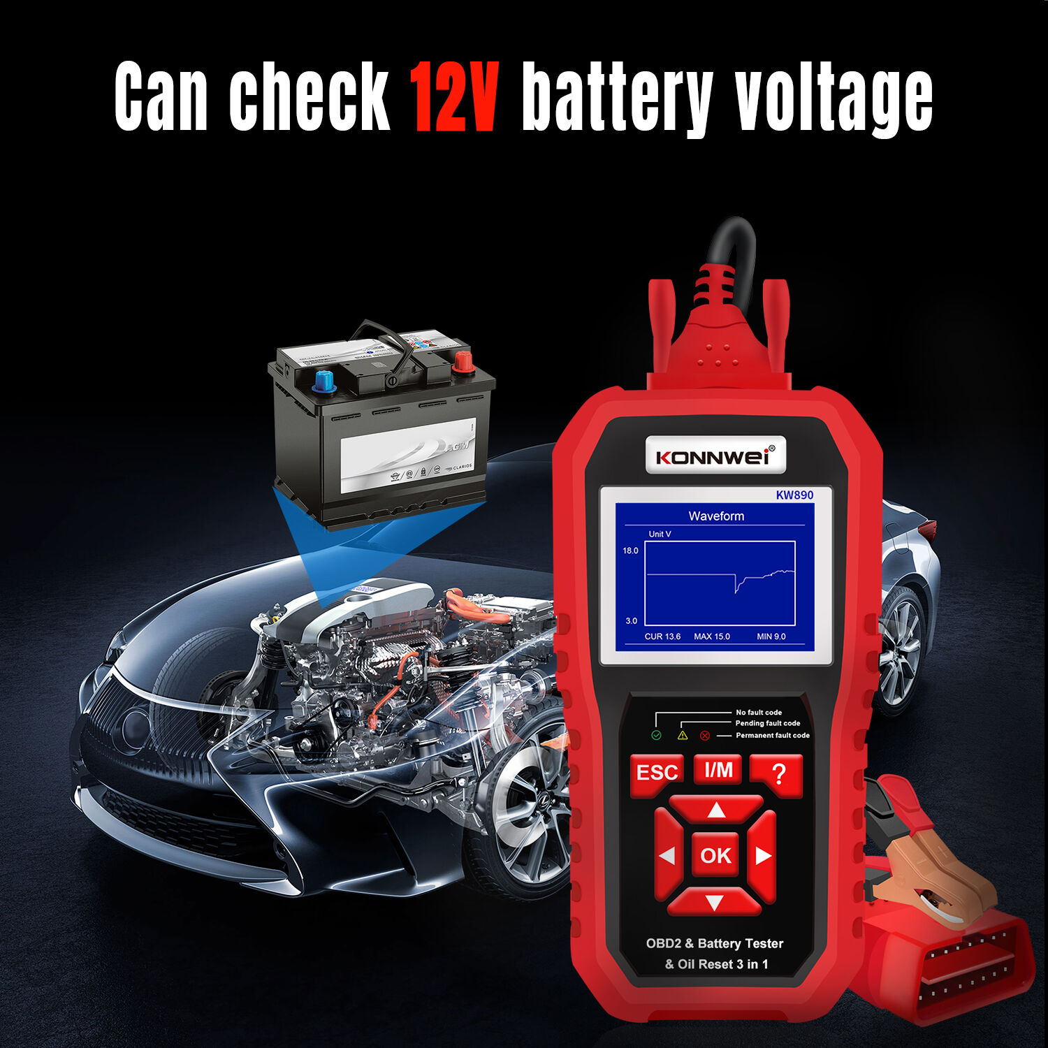 Konnwei Kw890 Oil Reset Tool With Cheap Oem Fee, Oil Reset Tool, Car ...