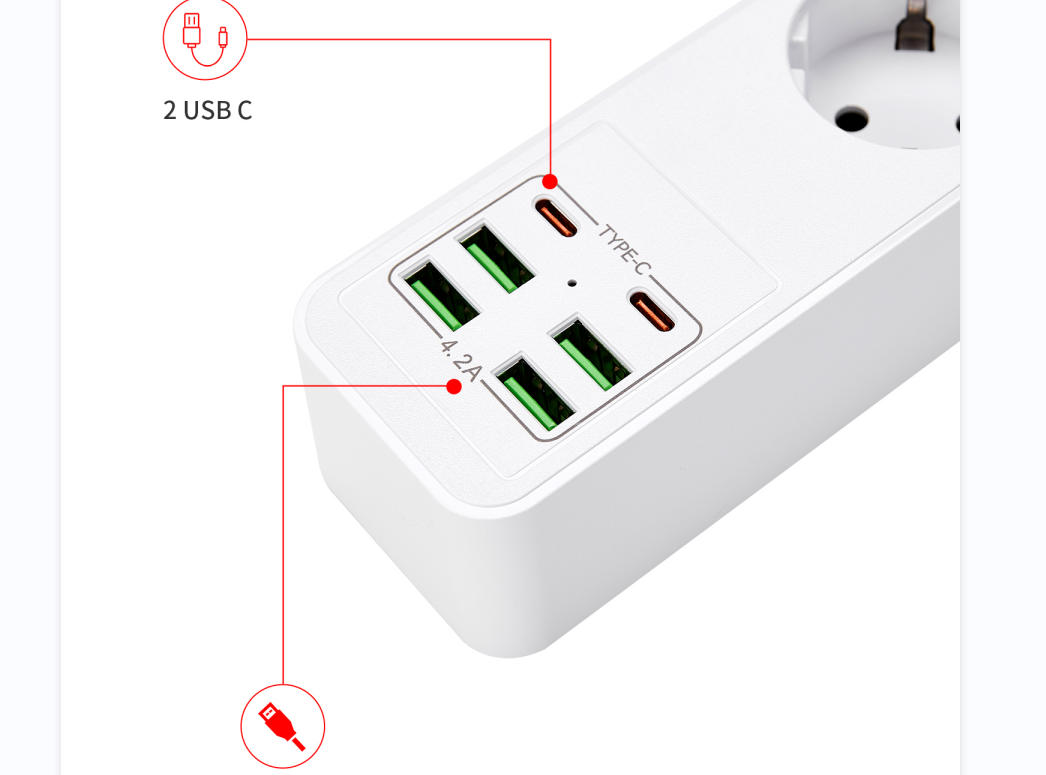 Buy Wholesale China Power Strip Multi Plug Power Socket Outlet & Multi ...