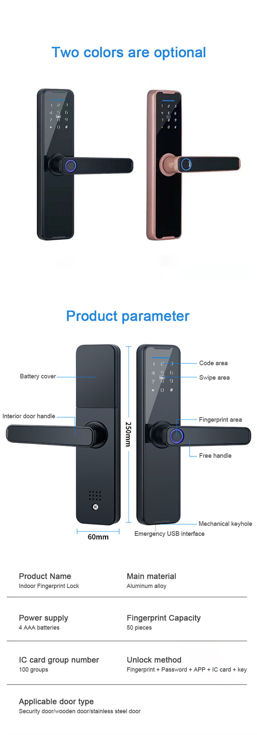 Buy Wholesale China Upgrade Fashion Waterproof Smart Lock Smart Lock ...