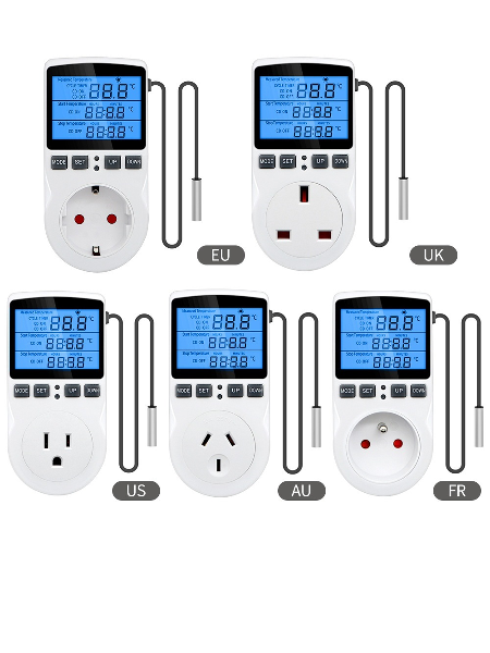 Buy Wholesale China Digital Temperature Controller Multi-function Thermostat Outlet With Timer ...