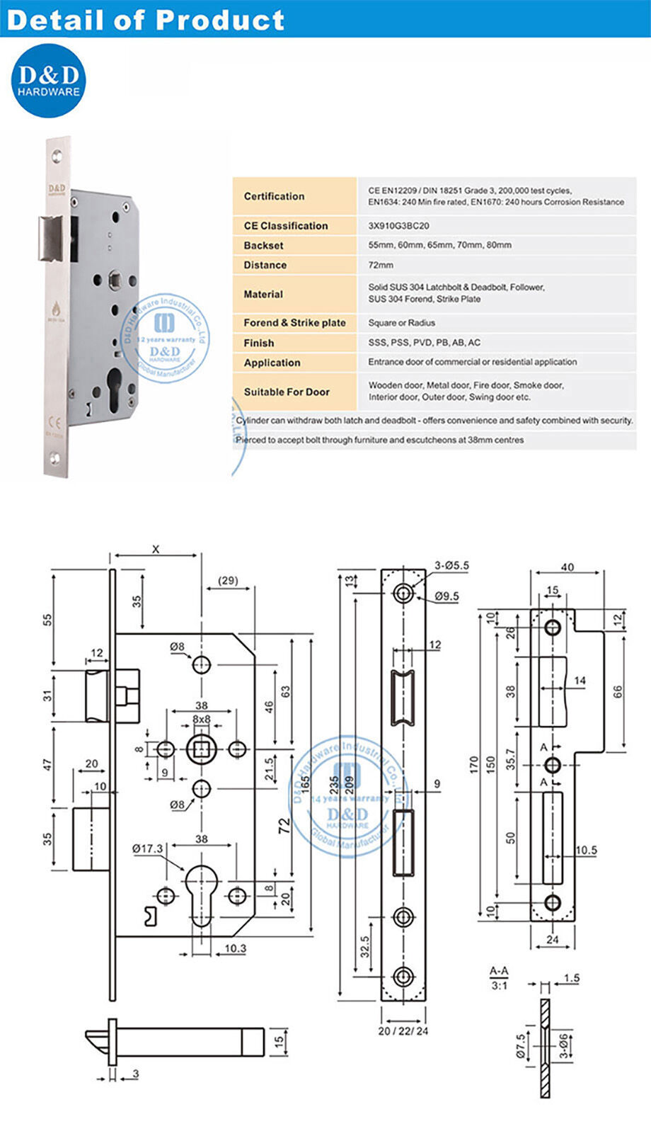 Bulk Buy China Wholesale China Manufacturer Security Lock Ce En 12209 ...