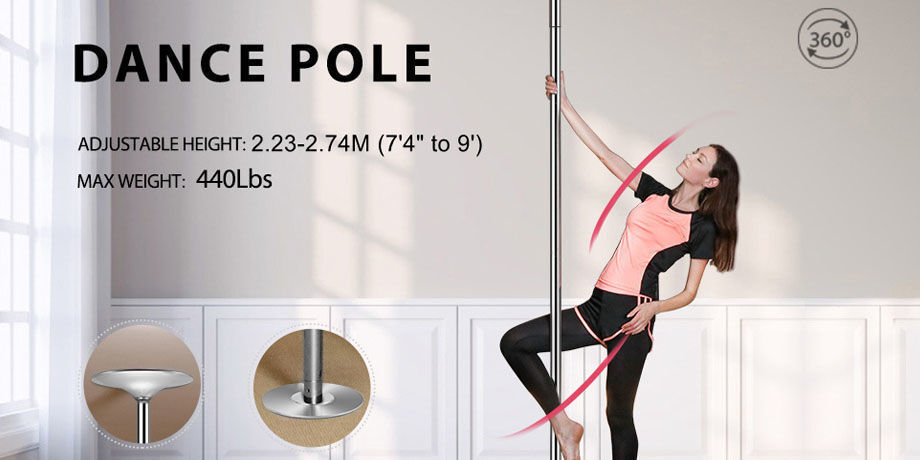 Buy Wholesale China 45mm Spinning And Static Dance Pole Removable ...