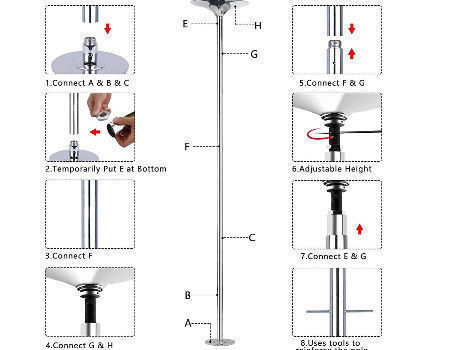 Buy Wholesale China 45mm Spinning And Static Dance Pole Removable ...