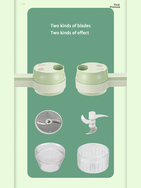 Buy Wholesale China 4 In 1 Electric Mini Food Chopper Cordless Garlic ...