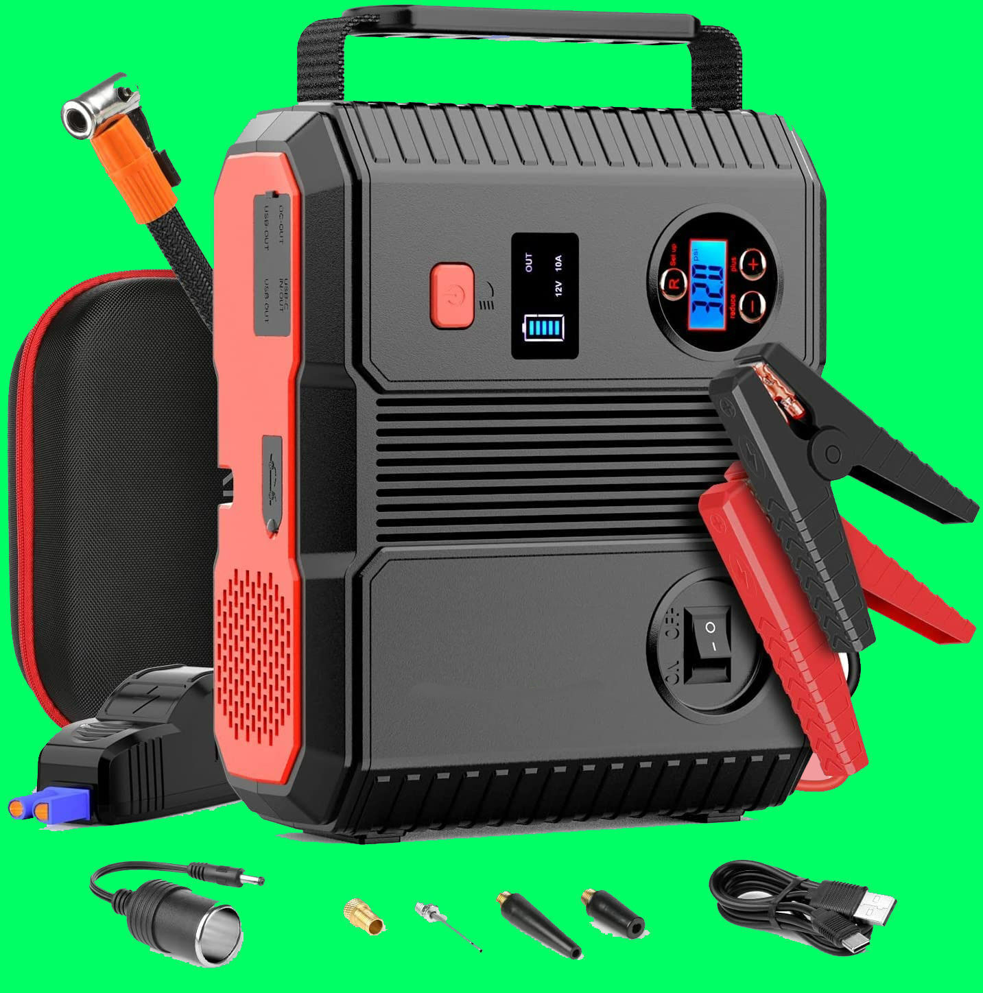 Buy Wholesale China Large Capacity 24000mah Jump Starter With Air ...