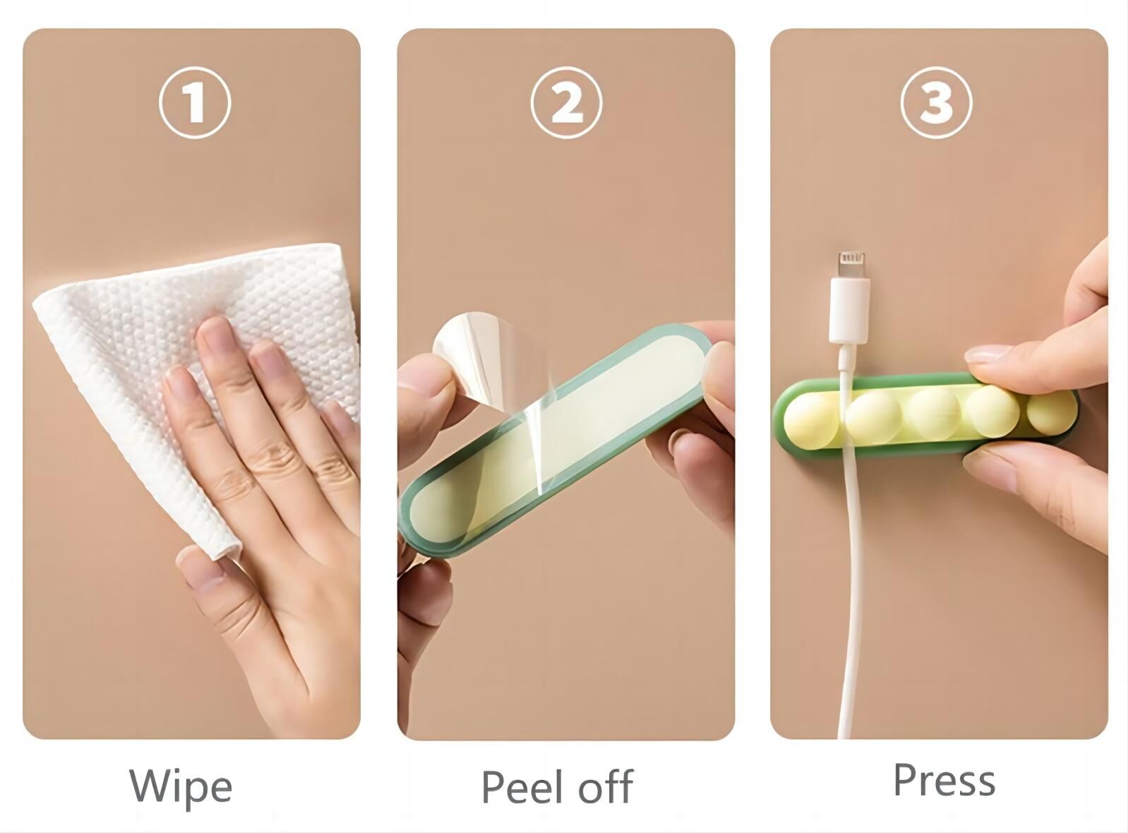 Buy Wholesale China Cartoon Silicone Robber Pea-shape Cable Holder Car ...