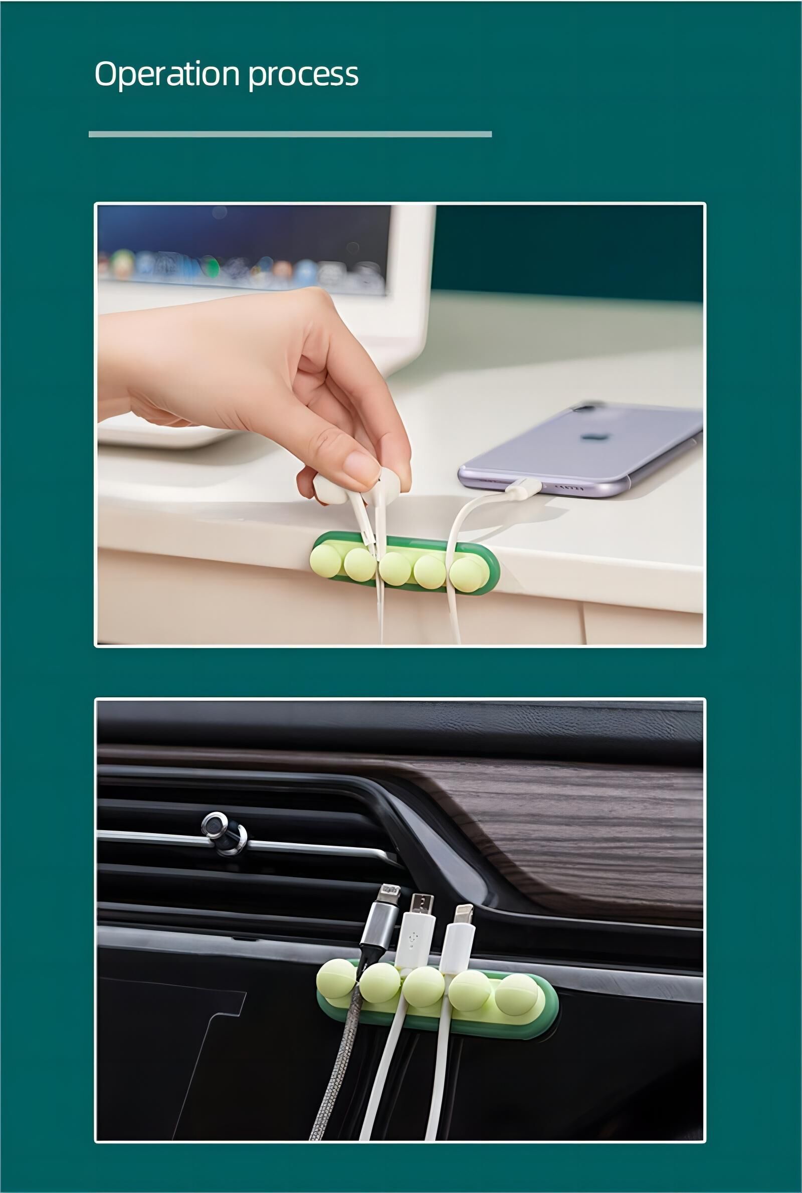 Buy Wholesale China Cartoon Silicone Robber Pea-shape Cable Holder Car ...