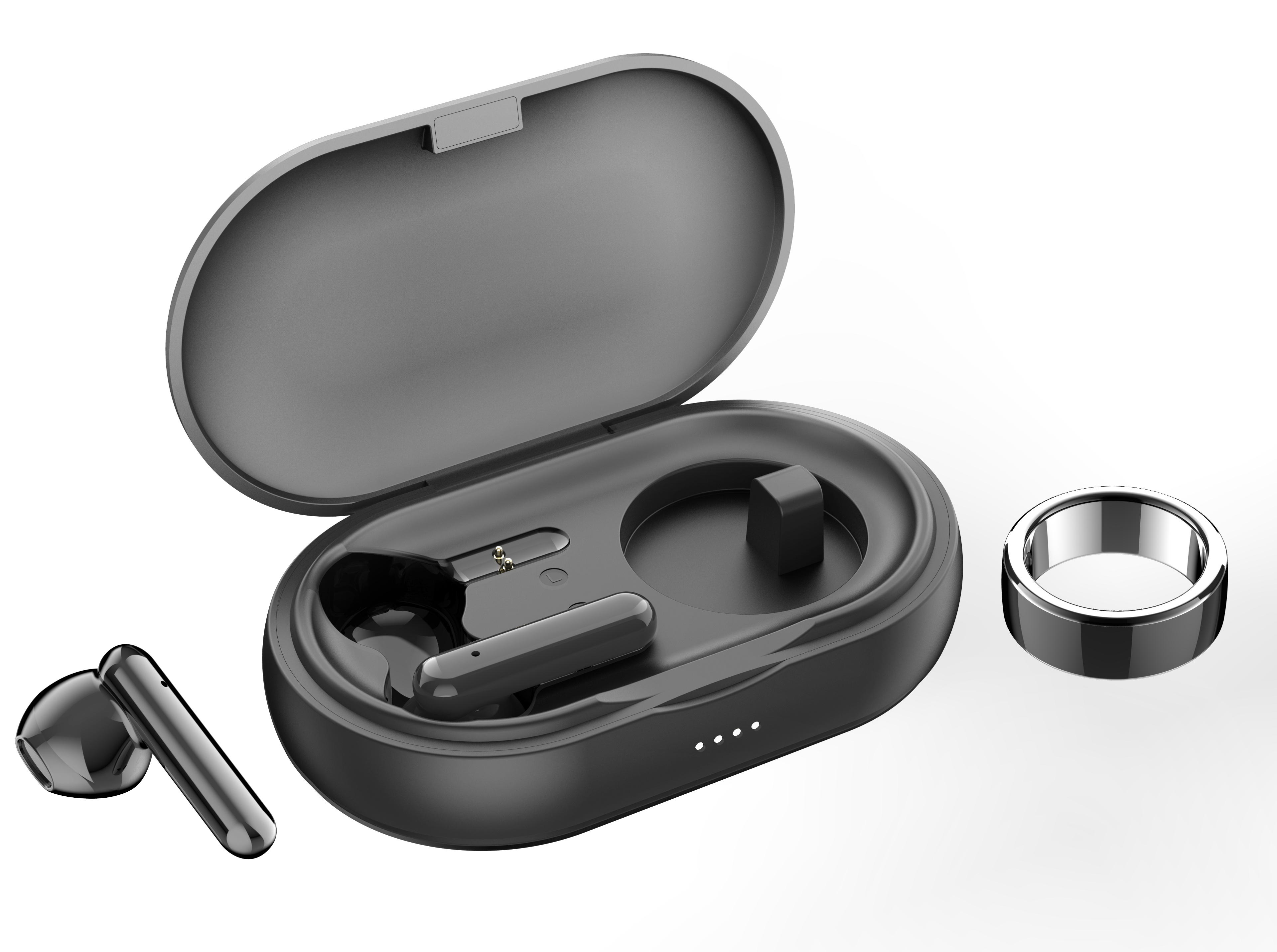 Buy Wholesale China Tws Earbuds Earphones Smartring 2 In 1 Heart Rate ...