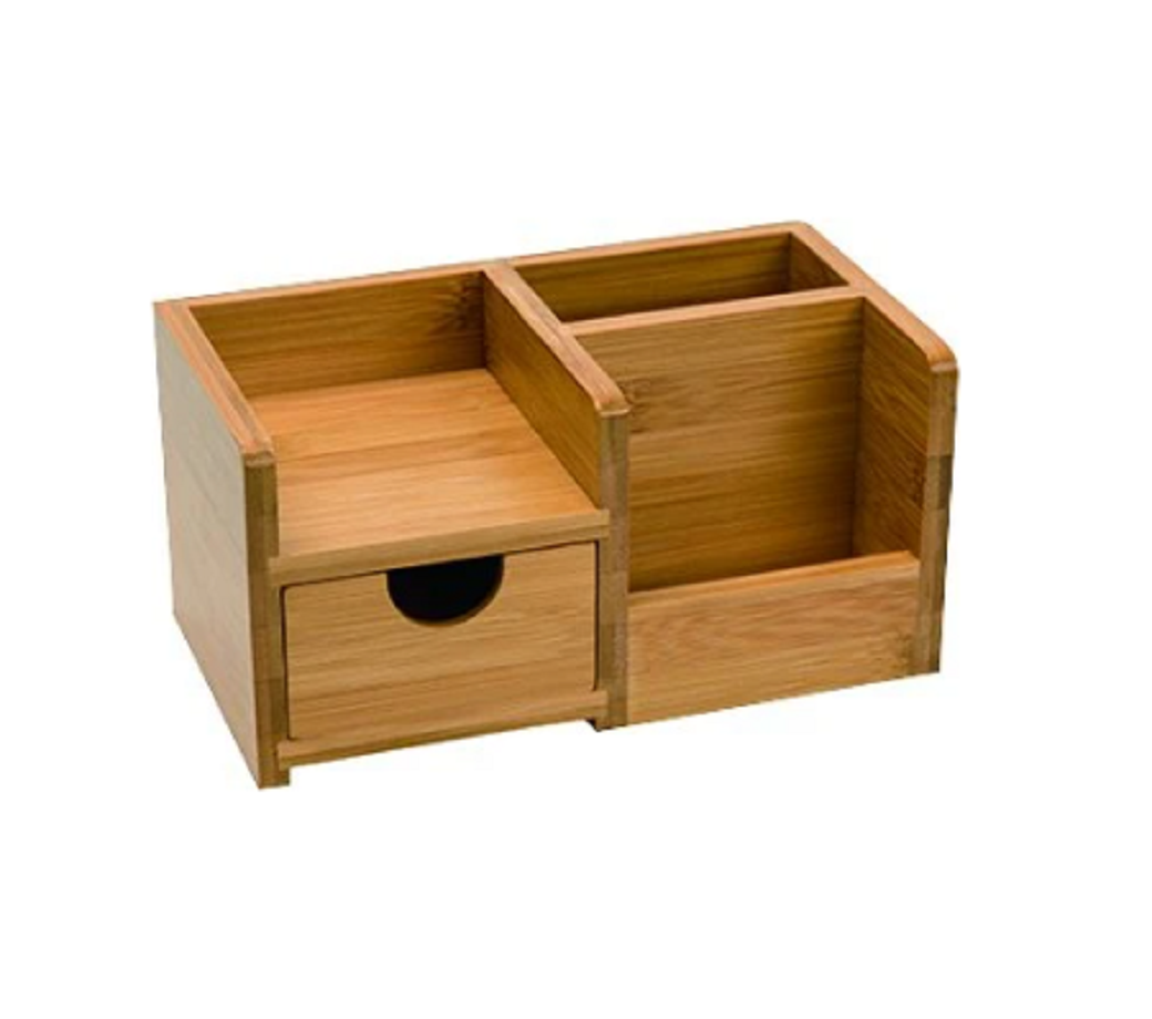 Buy China Wholesale Multifunctional Bamboo Desk Organizer With Drawer ...