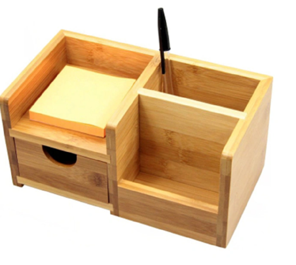 Buy China Wholesale Multifunctional Bamboo Desk Organizer With Drawer ...