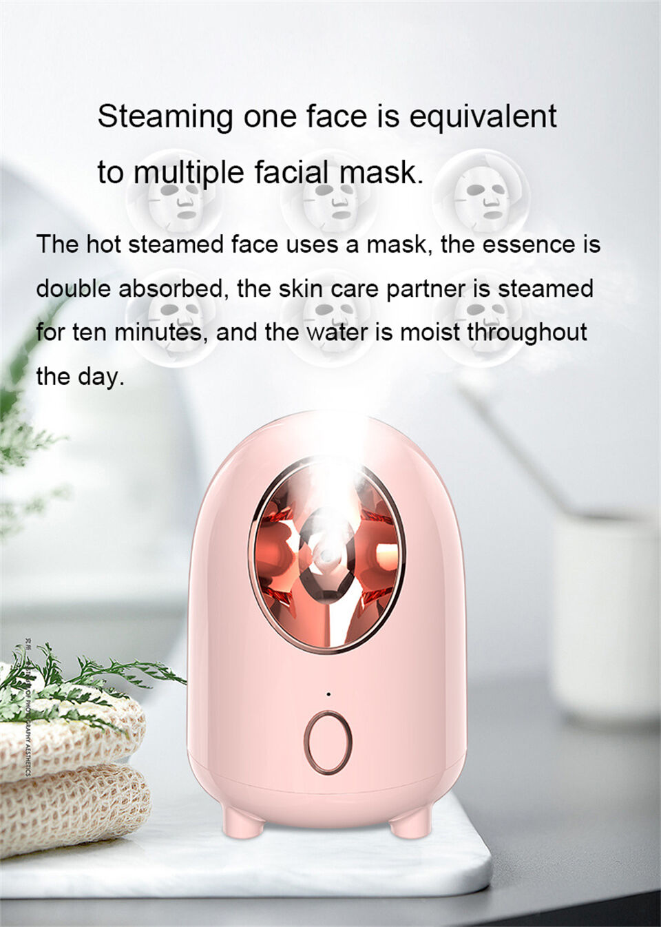Desk Beauty Humidifier Electric High-efficiency Skin Care Moisturizing Instrument Deep Cleaning ...