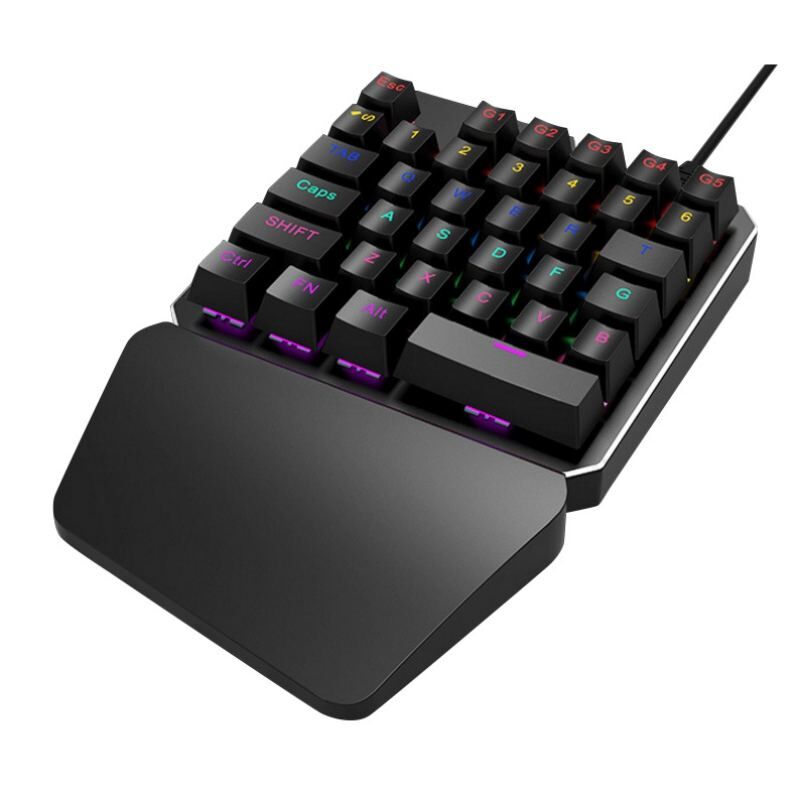 Hot Wired 35-keys Rgb One-hand Mechanical G92 Keyboard For Mobile Games ...