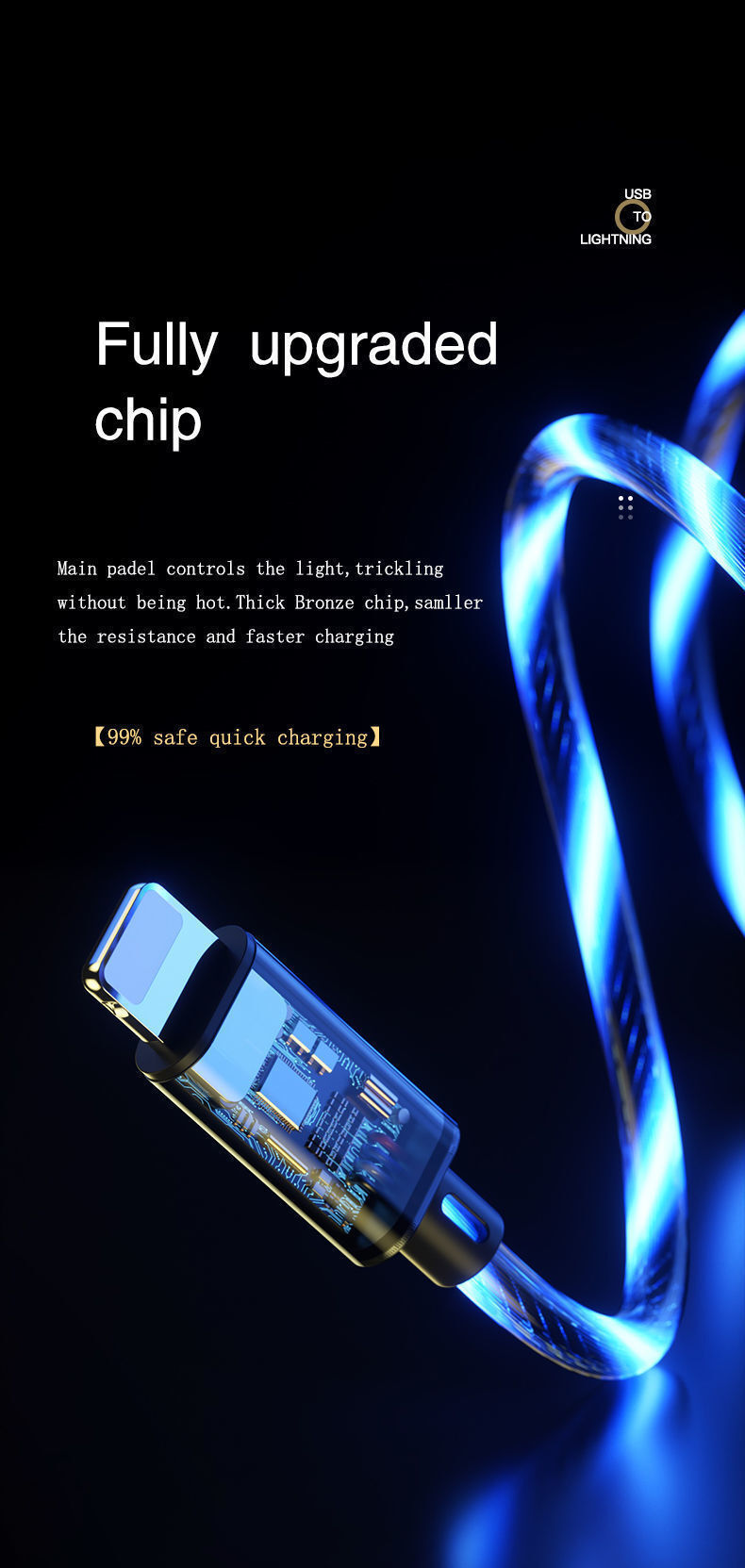 Buy Wholesale China Yellowknife Flowing Light Usb Data Cable Led Light ...