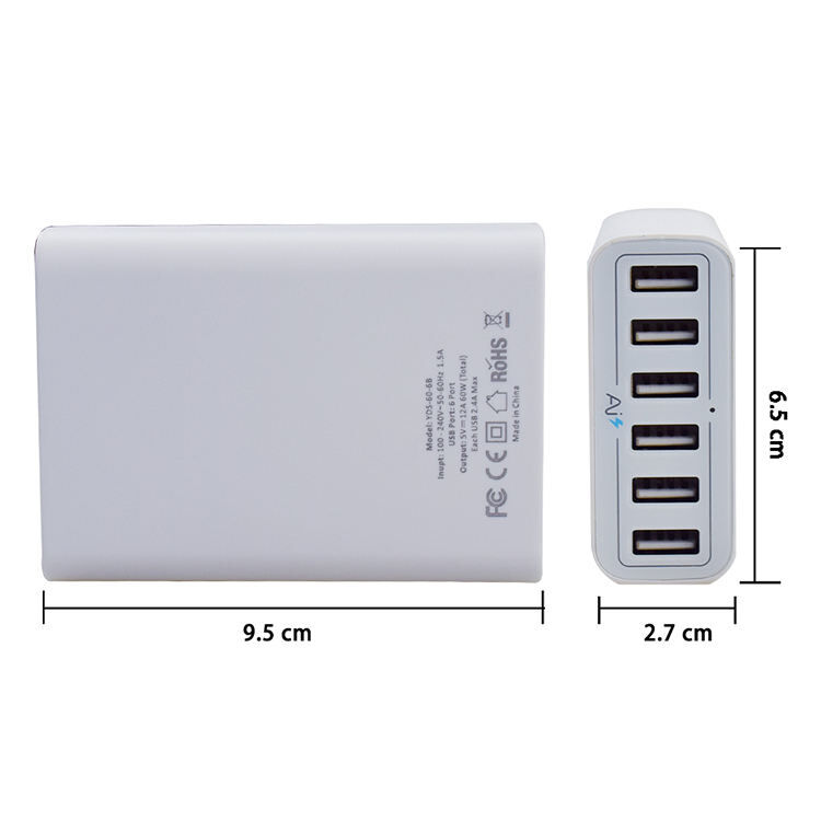 Buy Wholesale China 5v 12a 60w 6-port Usb Wholesale Wall Charger Multi ...