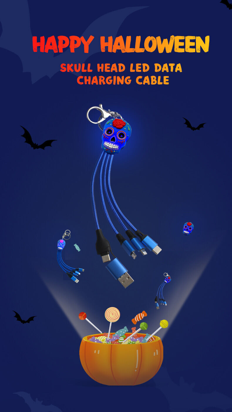 Buy Wholesale China Gift Custom Skeletons Halloween Skull Head Led ...