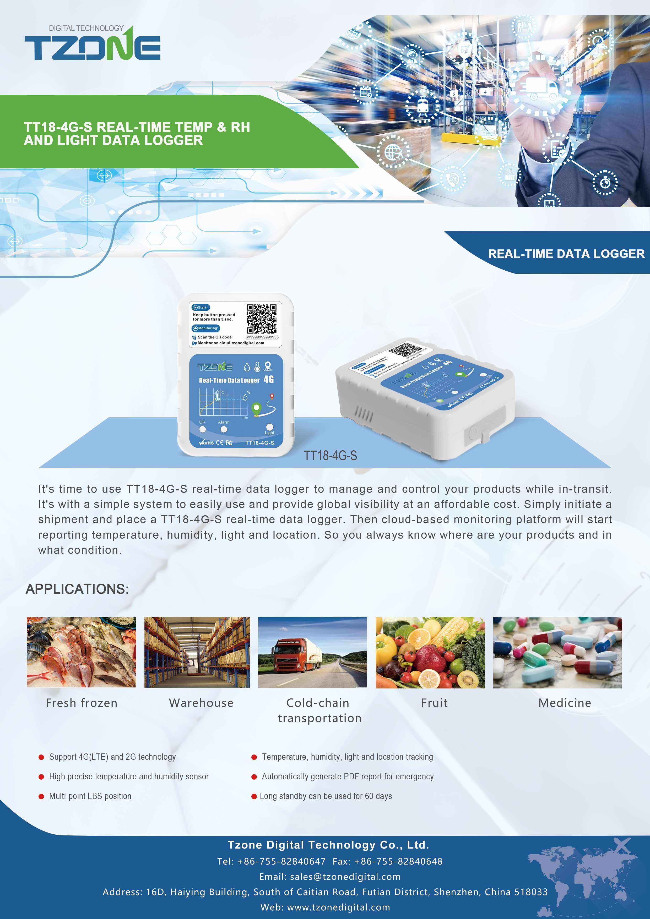 Buy Wholesale China 4g Disposable Temperature Humidity Location Tracker ...