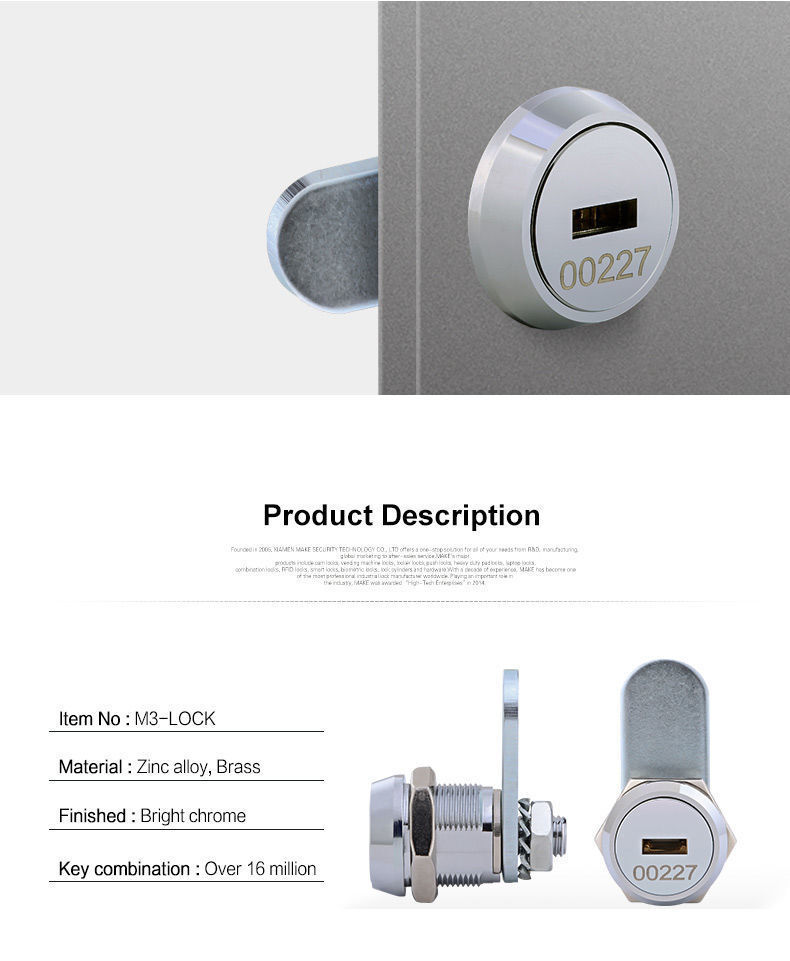Buy Wholesale China M3 High Security International Patent Cam Lock For ...