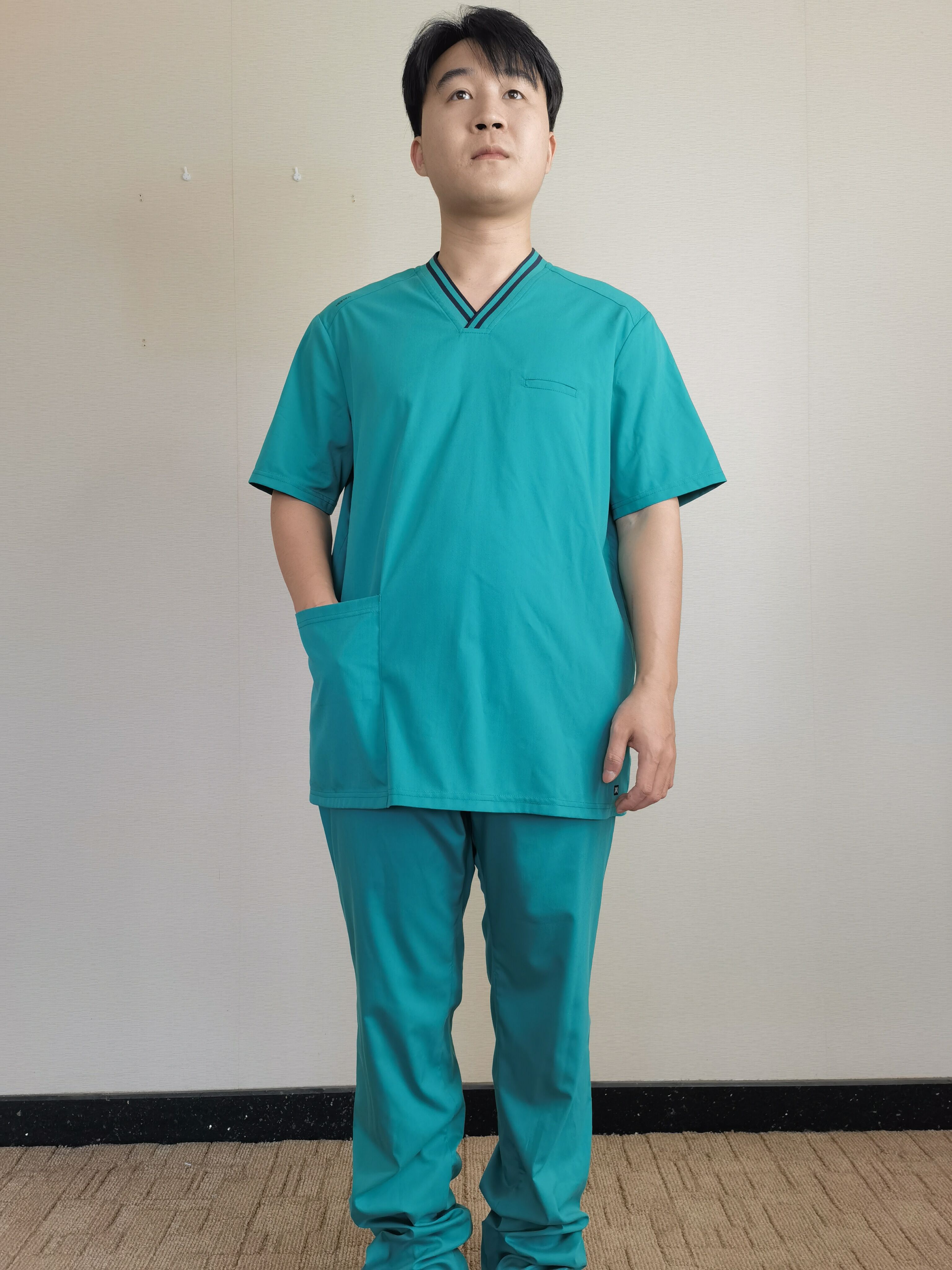 Scrub Uniform V-nect Suit Short Sleeve Scrub Tops And Pants - Expore ...