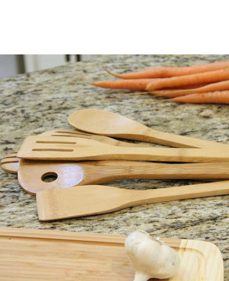 Cheap Eco- Friendly Biodegradable Bamboo Spoons 6pcs Sets For Kitchen ...
