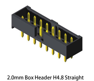Buy Wholesale China 2.0mm Box Header H4.8 Straight & Box Header at USD ...