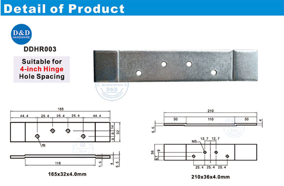 Buy Wholesale China High Quality Metal Door 4 Inch Hinge Hole Spacing ...