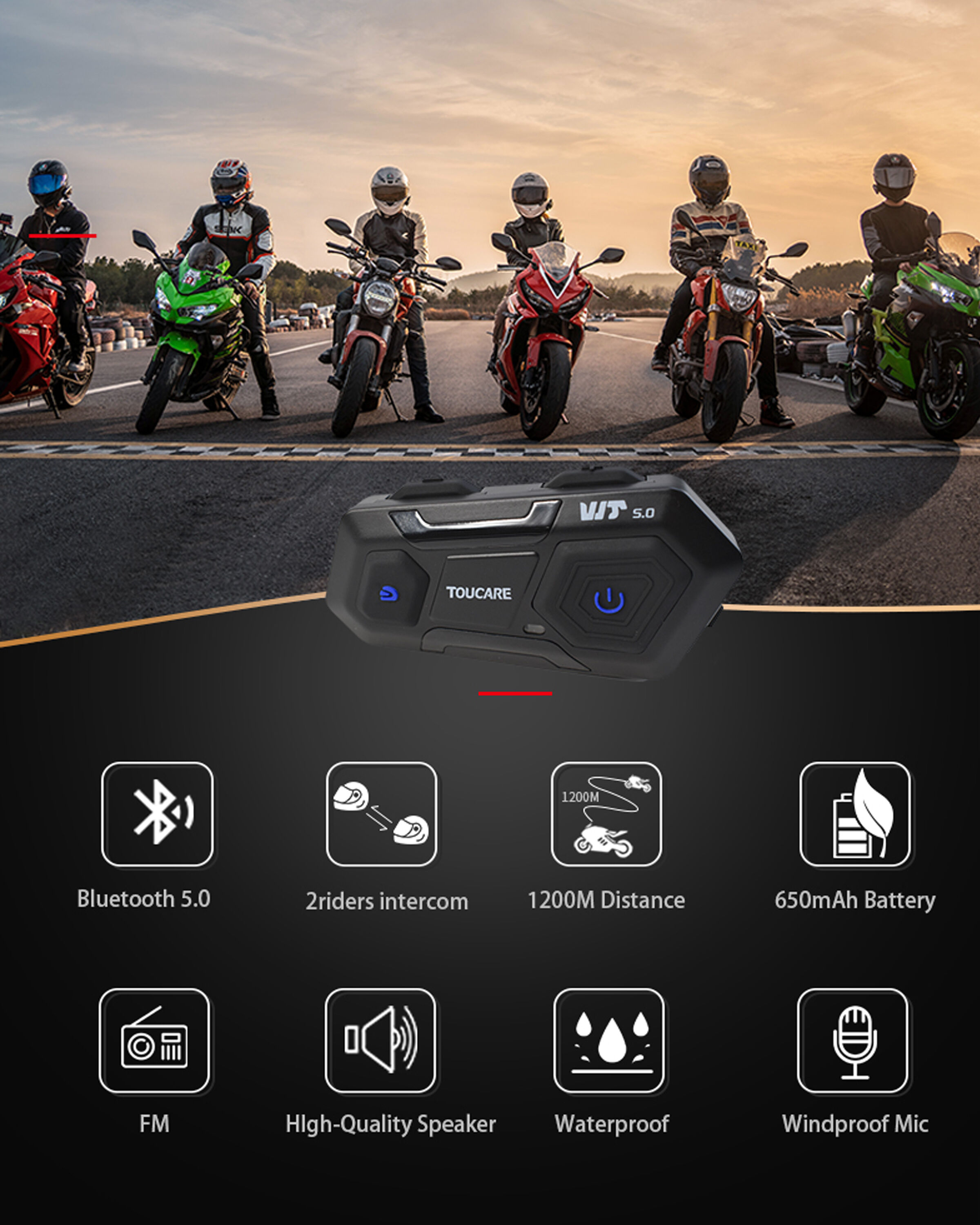 Buy Wholesale China Ultra Long Endurance Motorcycle Bluetooth Helmet ...