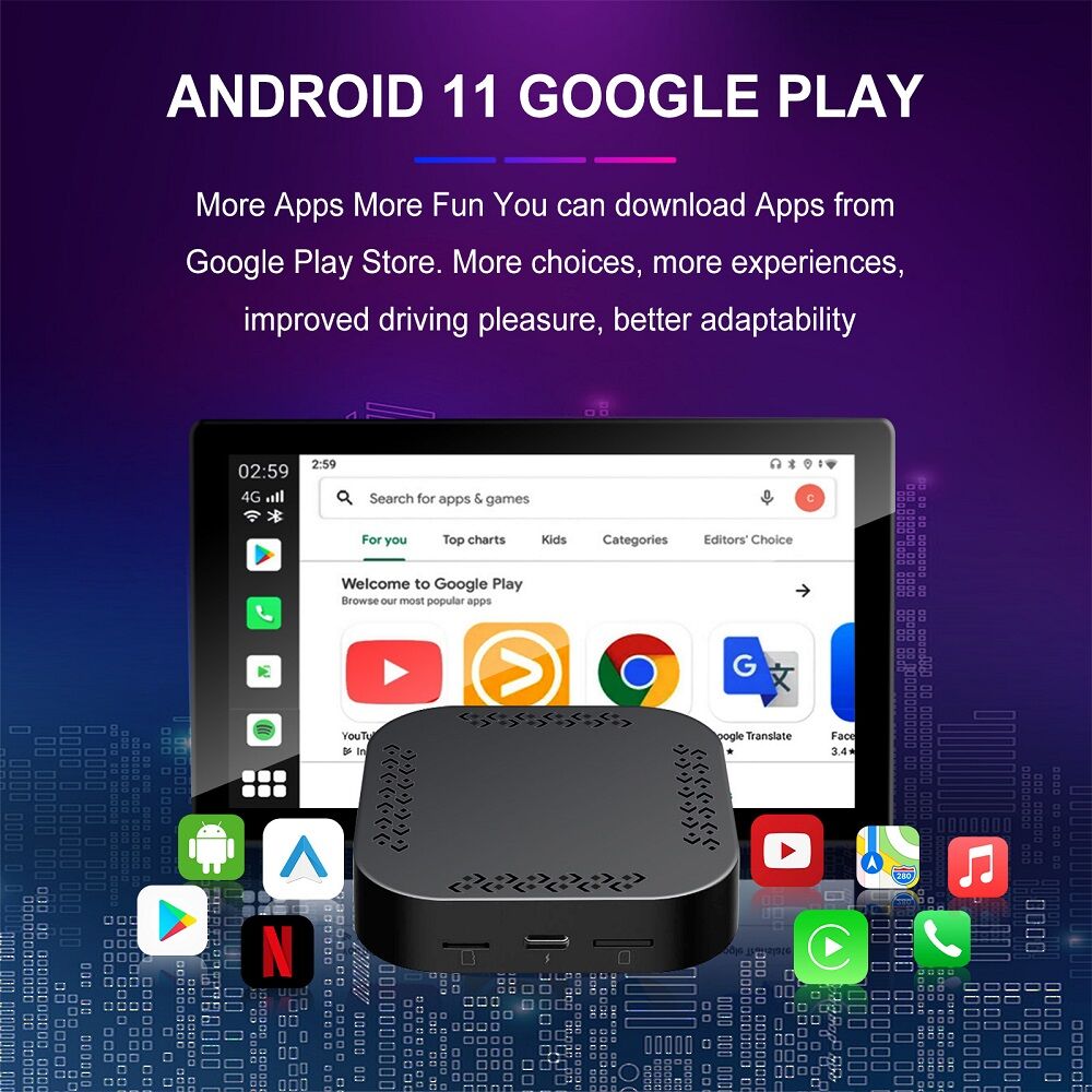 Multi-function Smart Carplay Box Universal Carplay Android Ai Box Wired ...